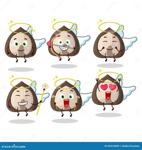 Manchurian Walnut Cartoon Designs As A Cute Angel Character Stock Illustration Illustration Of