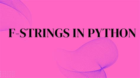 Lecture No 5 F String In Python Youtube