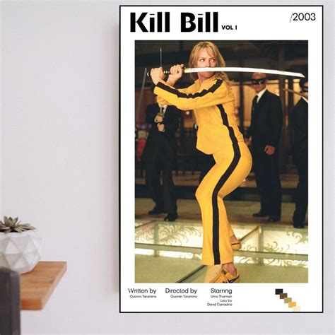 Kill Bill Movie Poster Kill Bill Poster Print Kill Bill Wall Decor Kill Bill Print Vintage