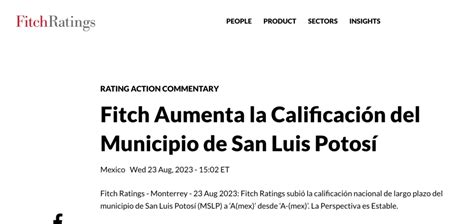 Fitch Ratings Eleva Calificación Crediticia Y Vislumbra Perspectiva