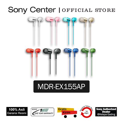 Jual Sony Center Mdr Ex155ap In Ear Headphone Sony Mdrex155ap
