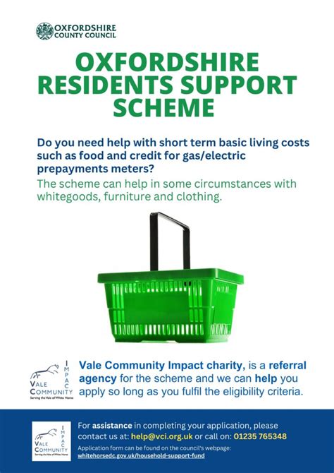 Oxfordshire Residents Support Scheme Vale Community Impact