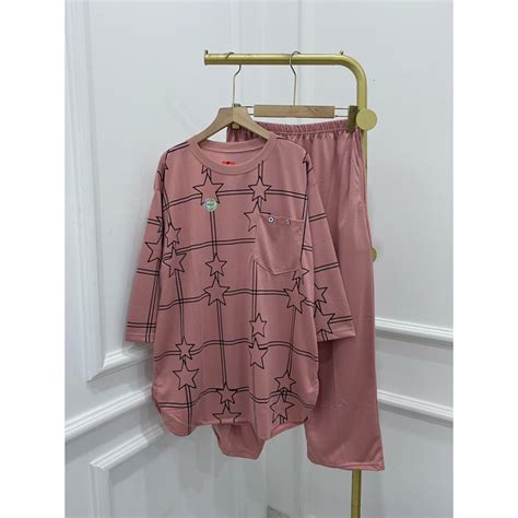 Jual Stelan Knit Setcel Murah Cargo Motif Jumbo Halus Lembut Xxl Karet