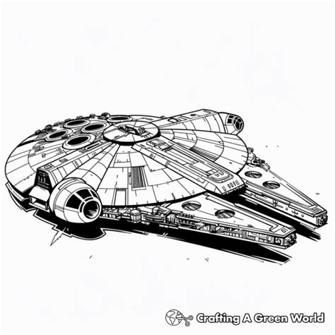 Millennium Falcon Coloring Pages Free Printable