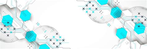 Abstract Circuit Board Background With Hexagons Vector Image