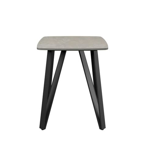 Riviera Grey Ceramic Side Table Torelli Furniture