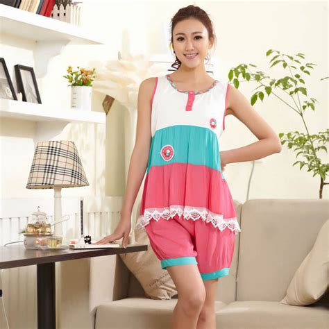 玉茄子2013年睡衣春夏新品女士无袖休闲家居服套装33025 33026南京奕之璇服饰