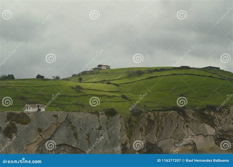 Itzurun Beach With A Wonderful Cliff Surrounded By Flysch Type Formations From The Paleocene