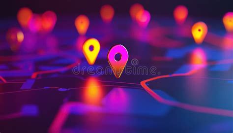 Realistic Location Map Pin Gps Pointer Markers For Mobile And Electronic Devices Stock Image