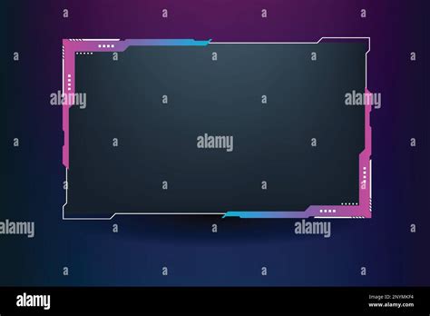 Gaming Screen Panel Design With Pink And Blue Colors Unique Broadcast