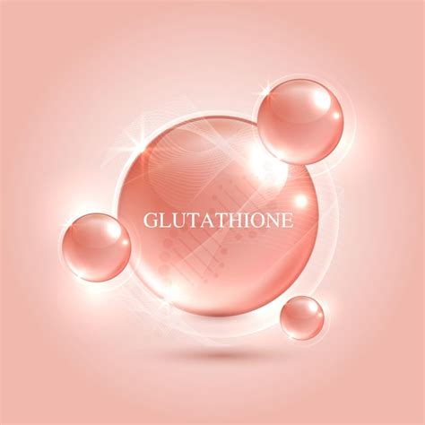 Premium Vector Glutathione Serum Drops Over Pink Skin Cells With