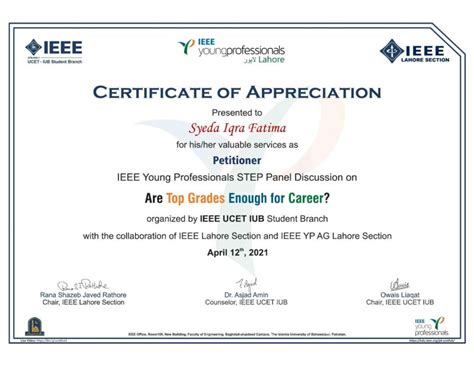 Engr Syeda Iqra Fatima On Linkedin Ieeeucetiub Ieeelahore Ieeeyp