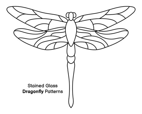 Printable Stained Glass Dragonfly Patterns Stained Glass Patterns