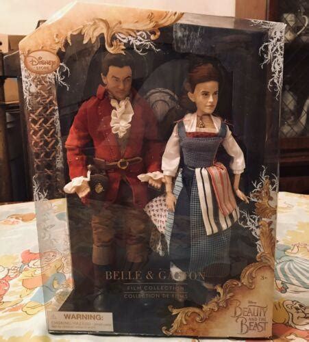 Disney Store Live Action Beauty And The Beast Belle And Gaston Dolls New