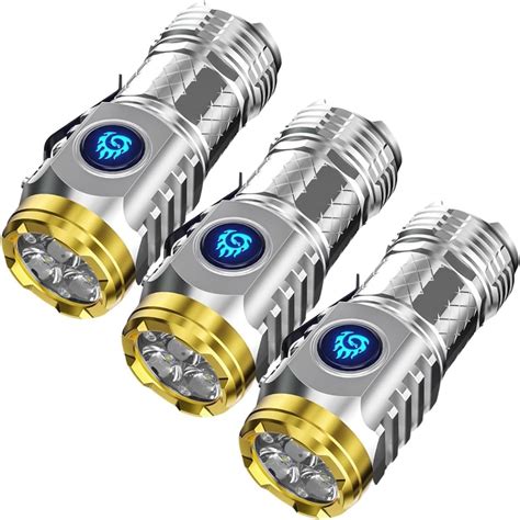 Jp ミニ懐中電灯 高強度 超小型led 懐中電灯 高輝度 防水 明るい 5点灯モード 高性能 戦術懐中電灯 Type