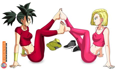 Commission Kefla And Android 18 Playing With Feet By Foxybulma Dragon