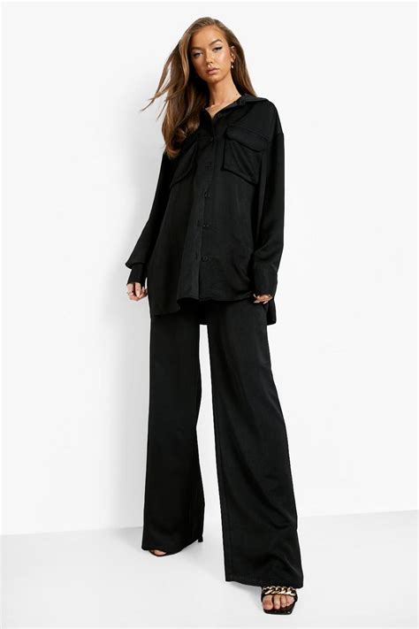 Utility Pocket Detail Trousers Boohoo Uk