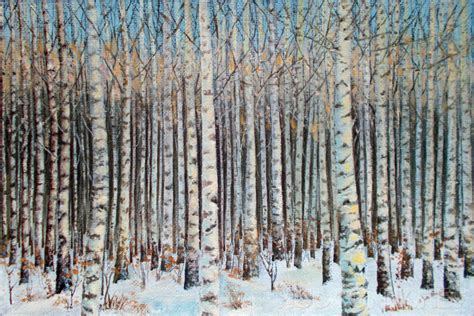 Картина Березовая роща зимой. Размеры: 38x26, Год: 2019, Цена: 30000 ...