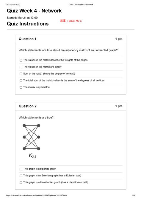 quiz quiz week 4 network the values in the matrix are binary sum of