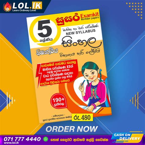 Grade 03 Sinhala Term Test Papers And Monthly Evaluation Papers Book