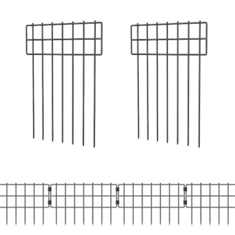 Oumilen In H X Ft L Metal Barrier Fence No Dig Garden Fencing Pack LT K The