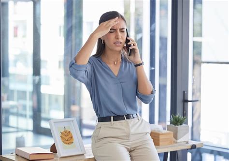 Premium Photo Work Stress Business Woman And Headache Of A Finance
