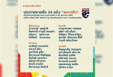 แบโผ 24 แข้ง “ชบาแก้ว” บินเก็บตัวที่ ญี่ปุ่น ธ ค นี้ Inn News Line