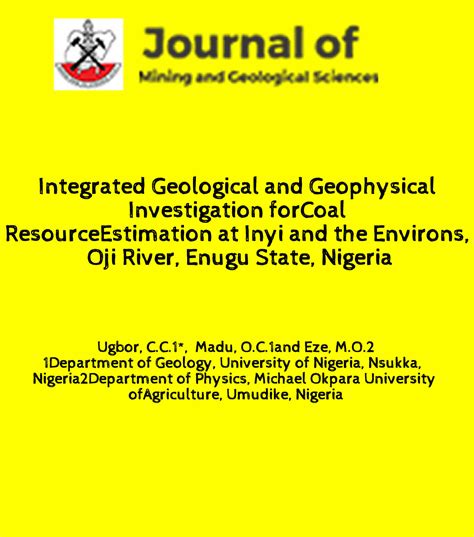 Journal Of Mining And Geology