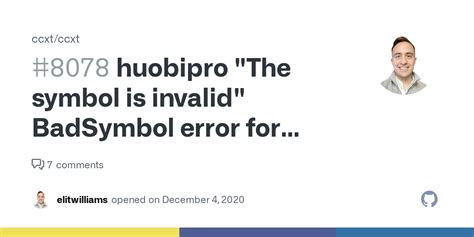 Huobipro The Symbol Is Invalid Badsymbol Error For Createorder