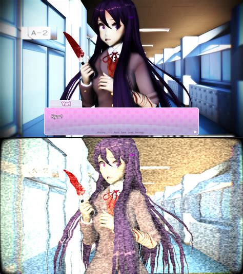 Mmd Yuri Cutting Herself Model By Moyonote By Anjanimates Mmd On