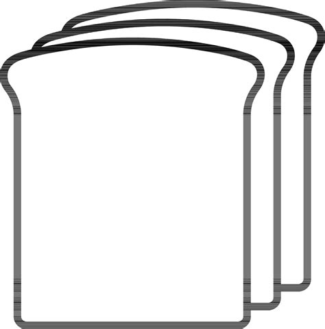 Bread Slice Icon In Black Outline Style 24502371 Vector Art At Vecteezy
