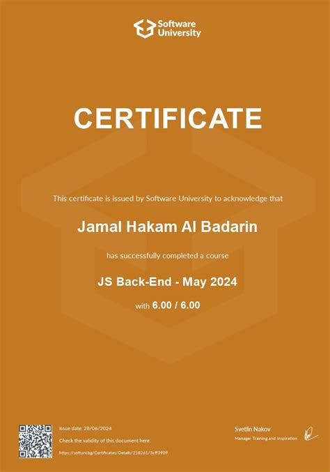 Jamal Al Badarin On Linkedin Softwareuniversity Backenddevelopment Nodejs Mongodb Javascript