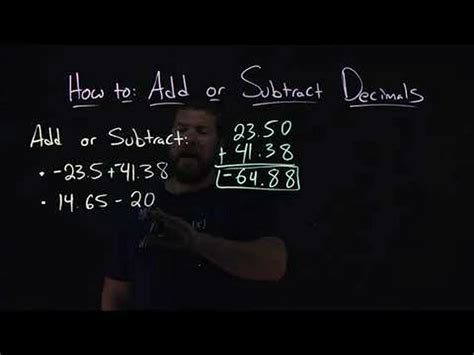 How To Add Or Subtract Decimals Two Examples Minute Math