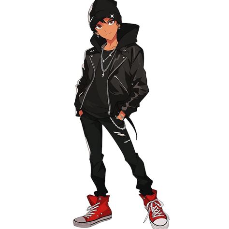 A Drawing Of A Man Wearing A Black Hoodie And A Hoodie Premium Ai