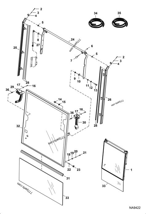 Operator Cab Front Window Assembly Excavators Bobcat E17 B4pr11001 And Above
