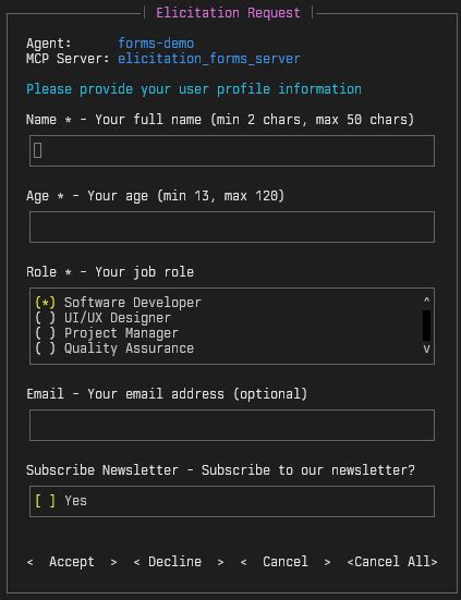 Quick Start Mcp Elicitations Fast Agent Documentation