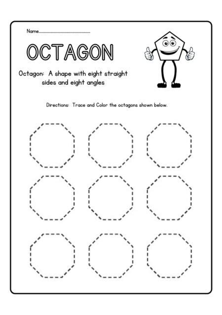 Octagon Tracing Worksheets Worksheetsgo