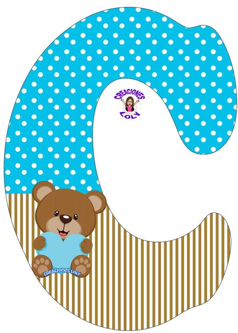 Creaciones Loly Abecedario Osito Marrón