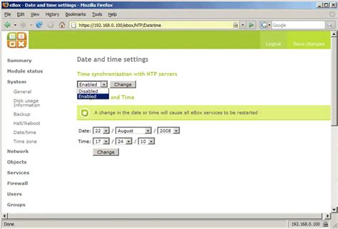 running a file and print server with ebox on ubuntu 8 04 server page