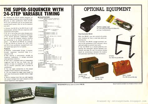 Retro Synth Ads Korg MS MS And SQ The Second Generation Of Korg Synthesizers