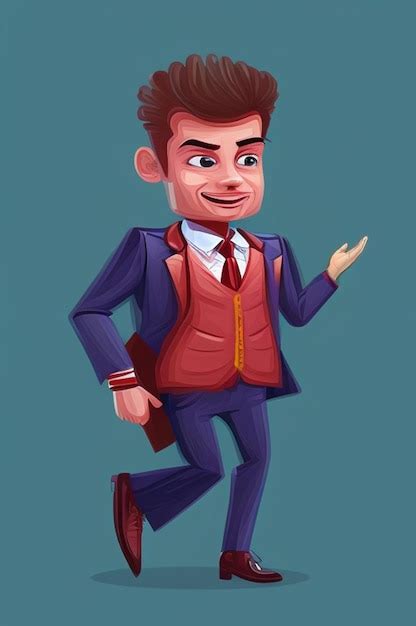 Personaje De Dibujos Animados De Una Mujer Foto Premium