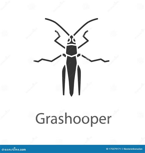 Grasshopper Glyph Icon Stock Vector Illustration Of Nature 175379171