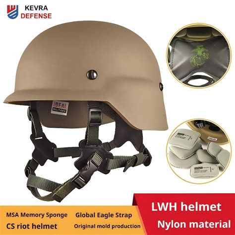 Usmc Lwh Lightweight Nylon Tactical Training Helmet Msa Foam Kevra
