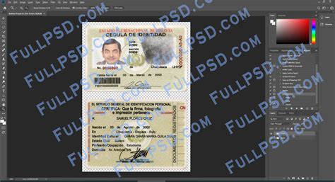 Download Bolivia Id Card Psd File Photoshop Template Editable Fullpsd