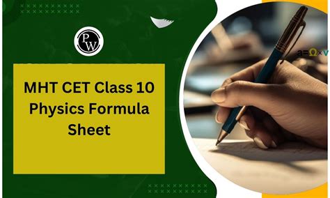 Mht Cet Class 10 Physics Formula Sheet Pdf Download