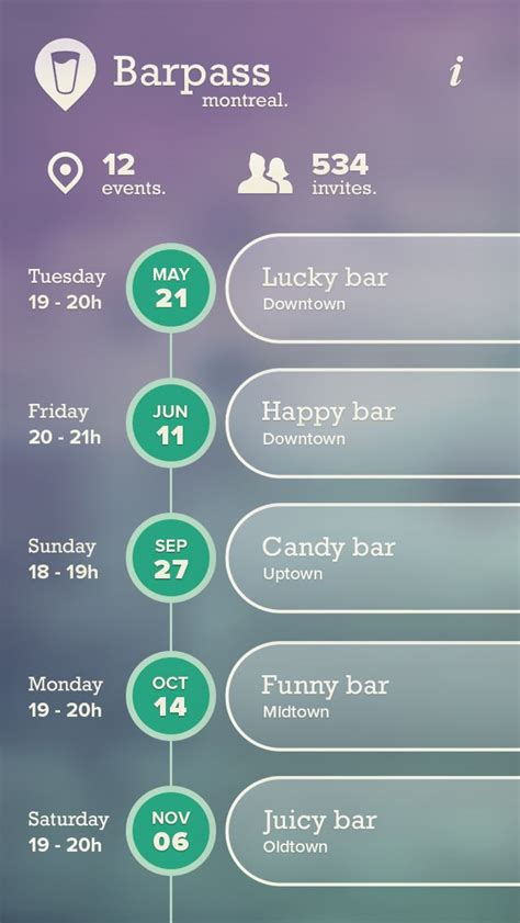 Timeline Design App Ui Design Mobile App Design
