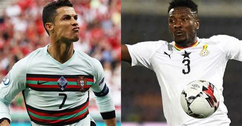 Asamoah Gyan Reacts To Cristiano Ronaldo Equalling Record Photo Pops