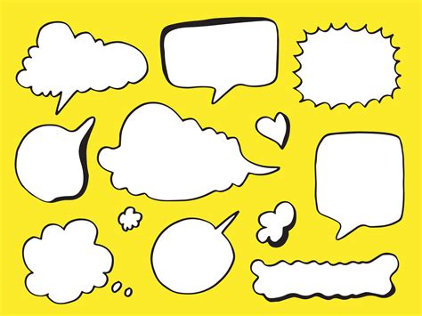 Set Of Hand Drawn Sketch Speech Bubbles Vector Illustration 42366546