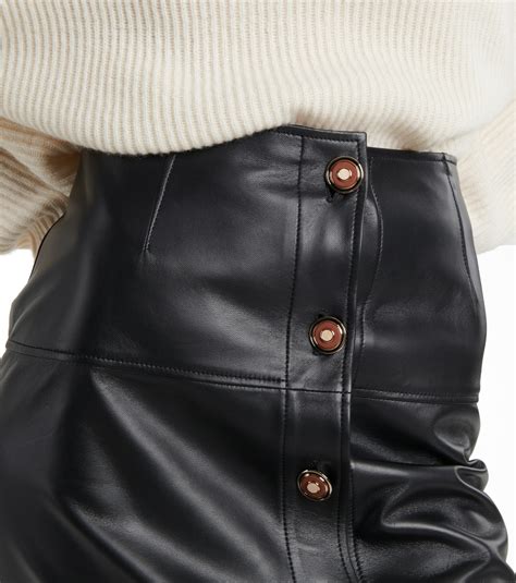 Gabriela Hearst Anna Leather Midi Skirt Gabriela Hearst