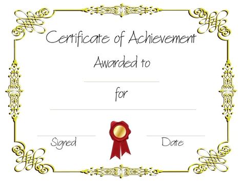 Commendation Certificate Template